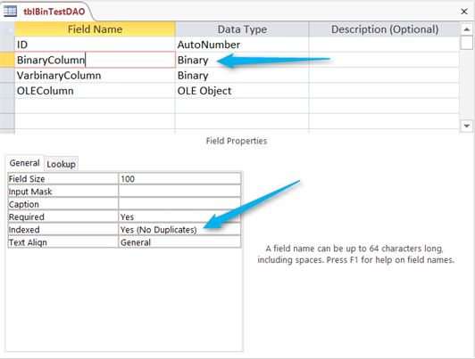 How To Use The Binary Data Type In Access Codekabinett
