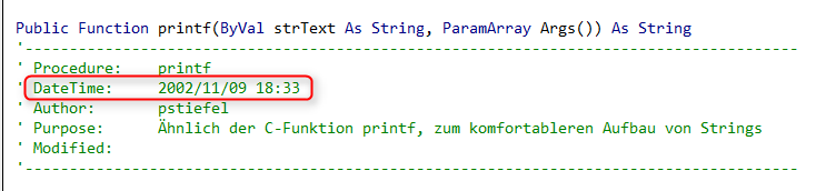 String Format Printf In VBA Codekabinett